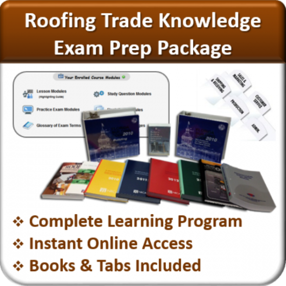 Exam Reference Book Set (Roofing Trade Knowledge) | Contractor Classes